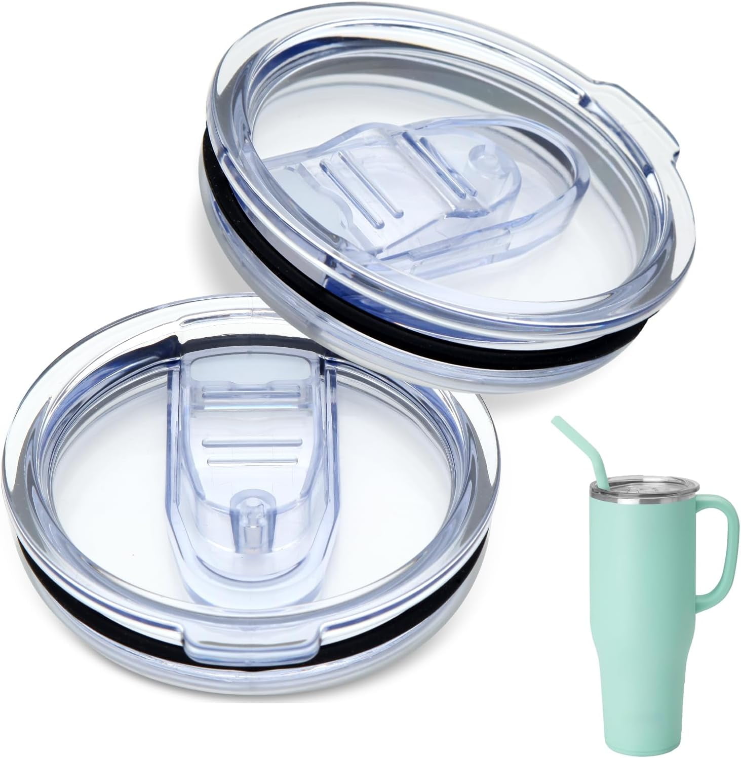 2Pcs Replacement Lids Compatible with Swig Life 40 oz Tumbler with ...