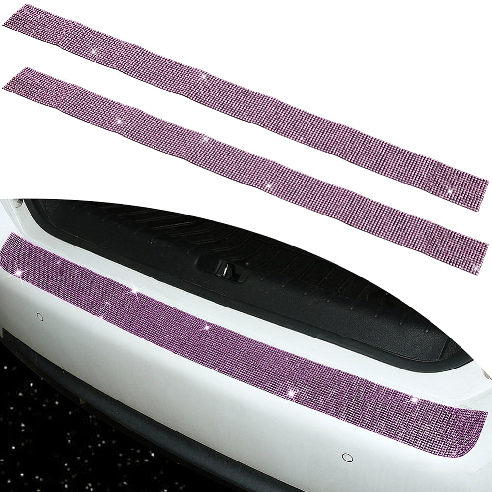 2Pcs Resin Rhinestone Glue Non-slip Car Door Stickers Light Rose ...