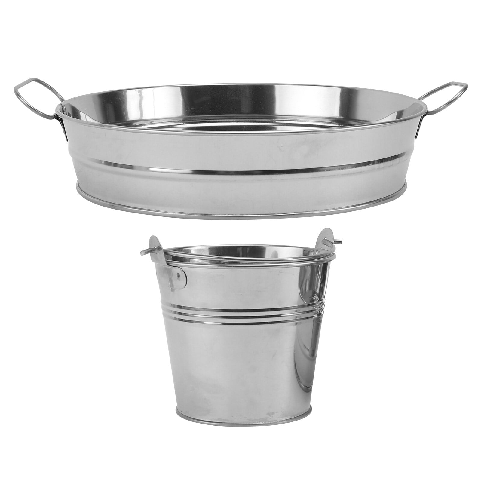 2Pcs Restaurant Snack Food Storage Buckets Coffee Shop French Fries ...