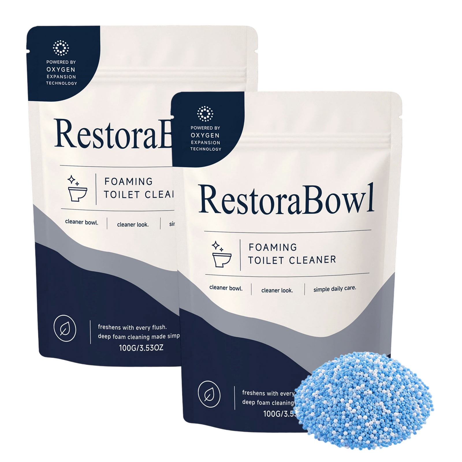 2Pcs Restorabowl Toilet Cleaner,Restorabowl Foaming Toilet Cleaner For ...