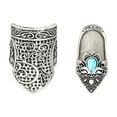 2Pcs Retro Metal Thimble Finger Tip Protector Ergonomic Finger Guards ...