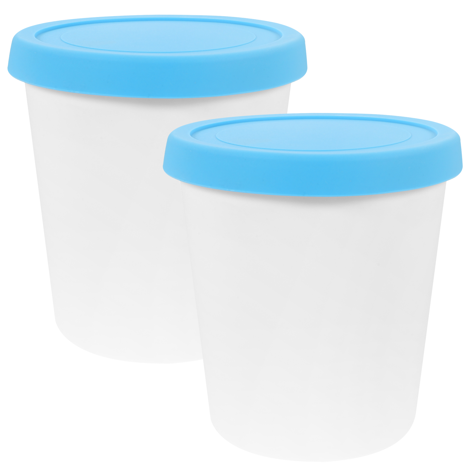 HOMOBABE Ice Cream Buckets Blue PP 2Pcs 5.5x5.1in - Walmart.com