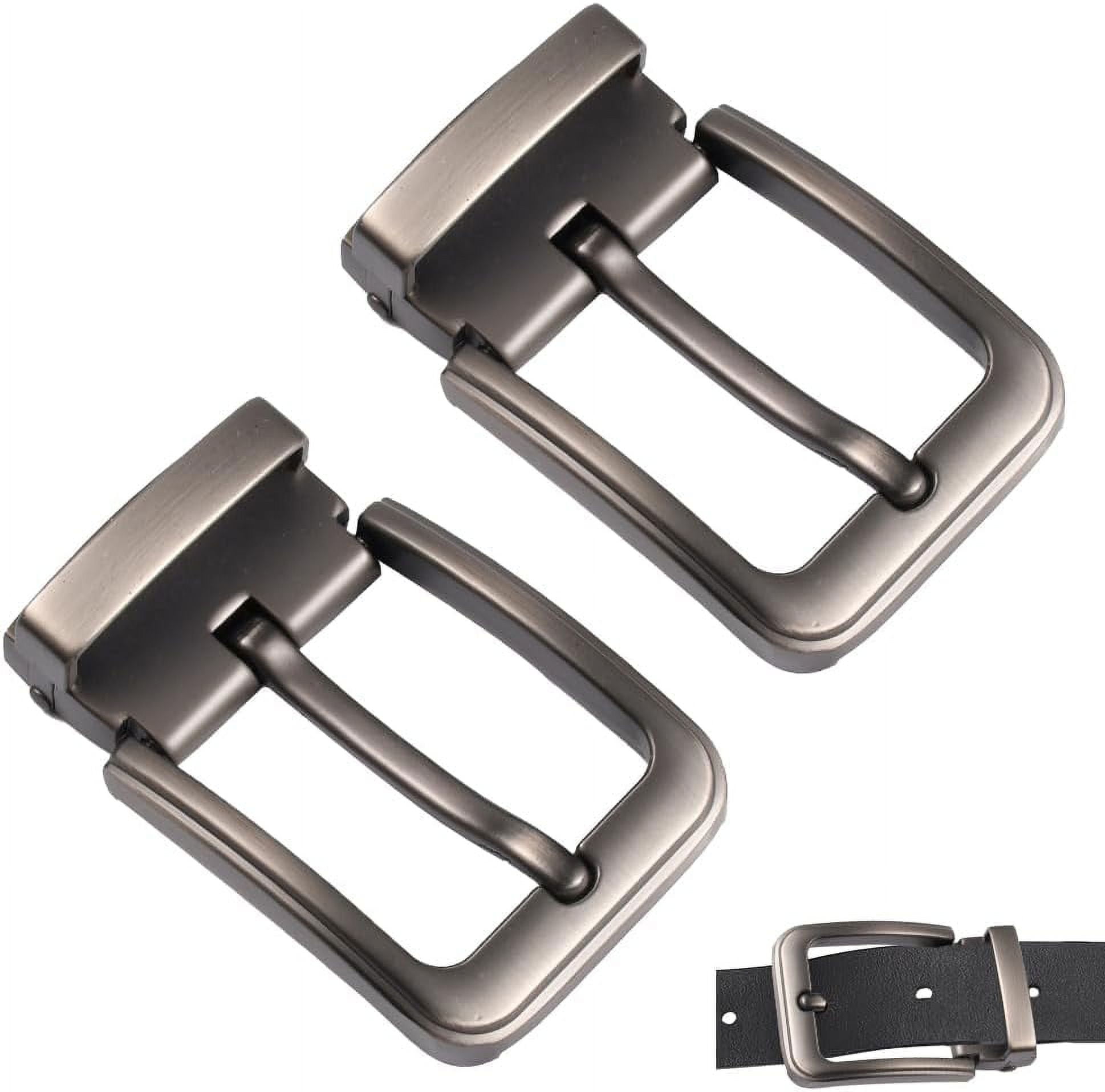 2Pcs Reversible Belt Buckle Replacement Men's Belt Rotated Buckle ...