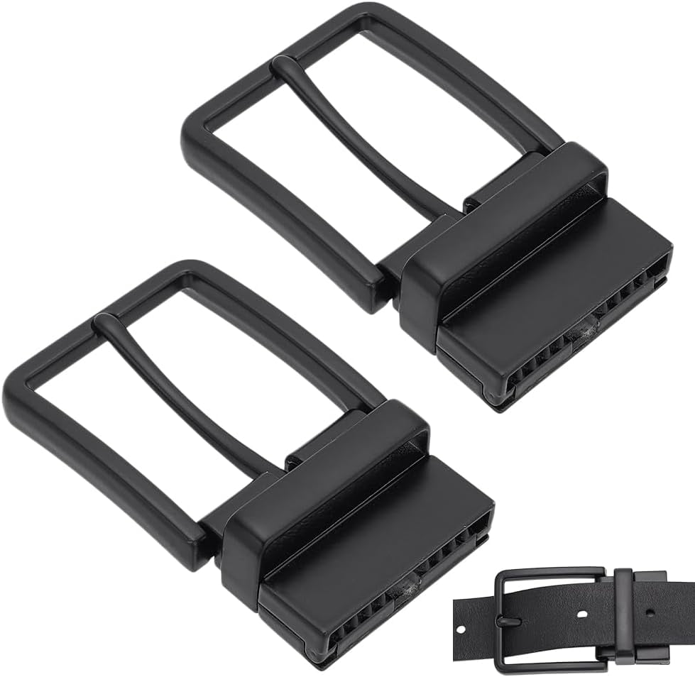 2Pcs Reversible Belt Buckle Replacement Men's Belt Rotated Buckle ...