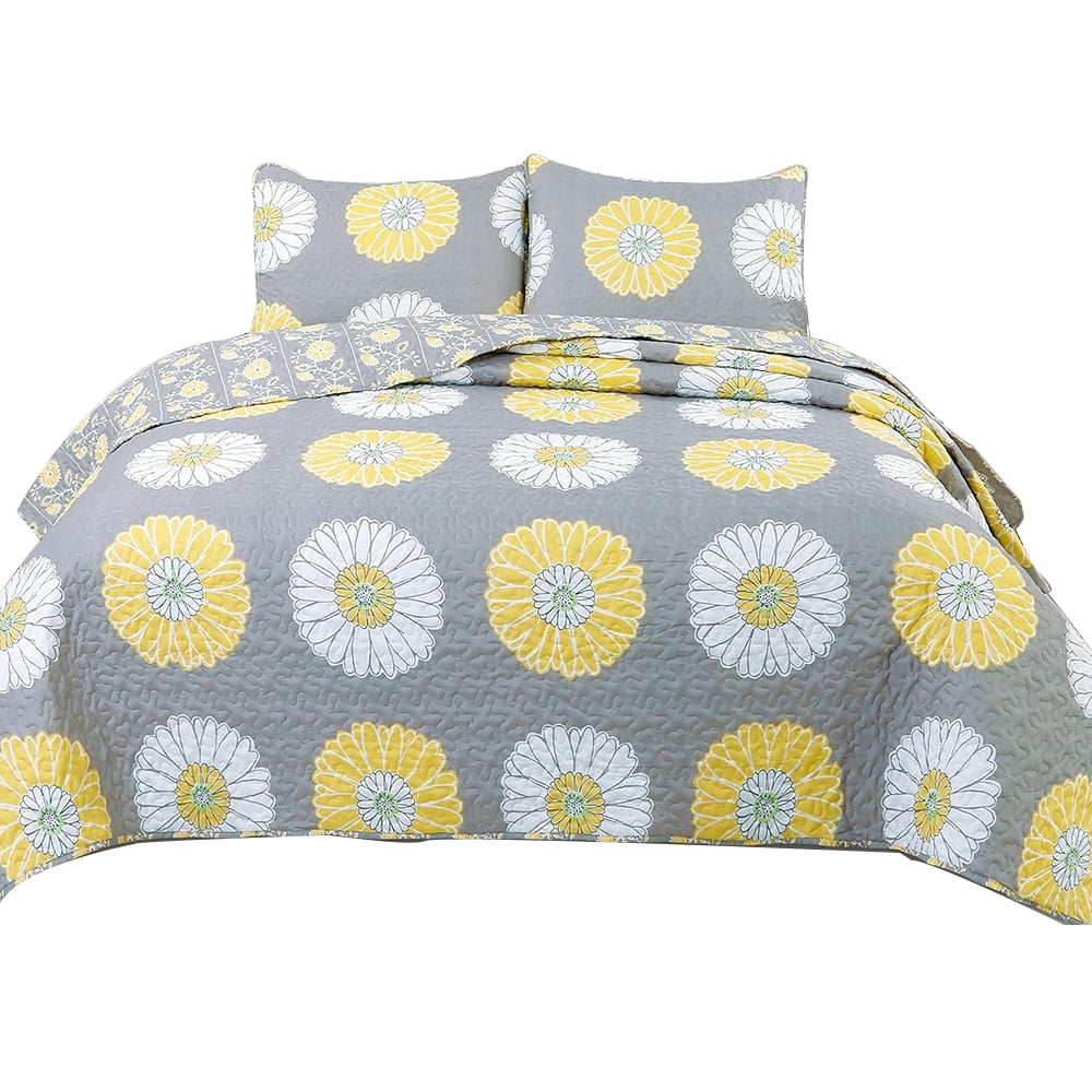 2Pcs Reversible Quilt Bedding Set, Bedspread, Lightweight All Seasons ...