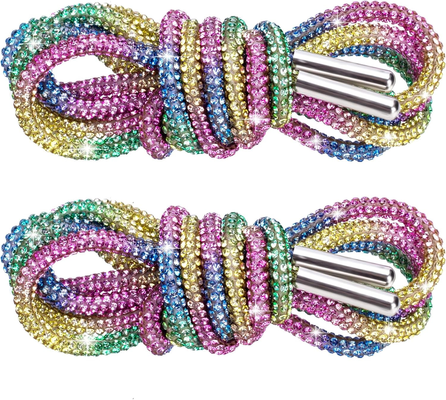 Walkfairy Rhinestone Glitter Ropes, 2Pcs, 47 inch Crystal Shoe Laces ...