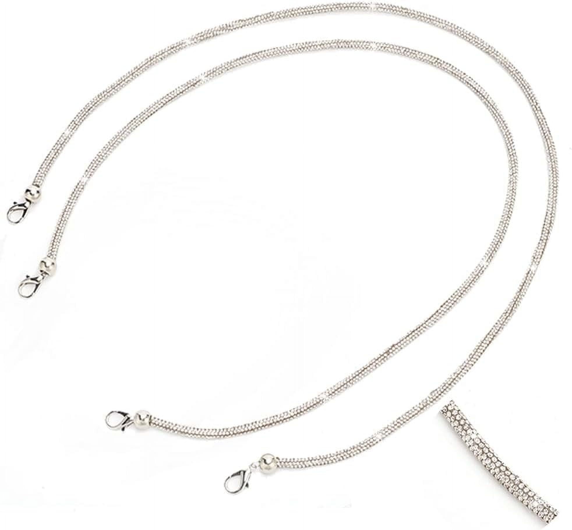 2Pcs Rhinestone Round Bag Straps with Zinc Alloy Lobster Claw Clasps ...