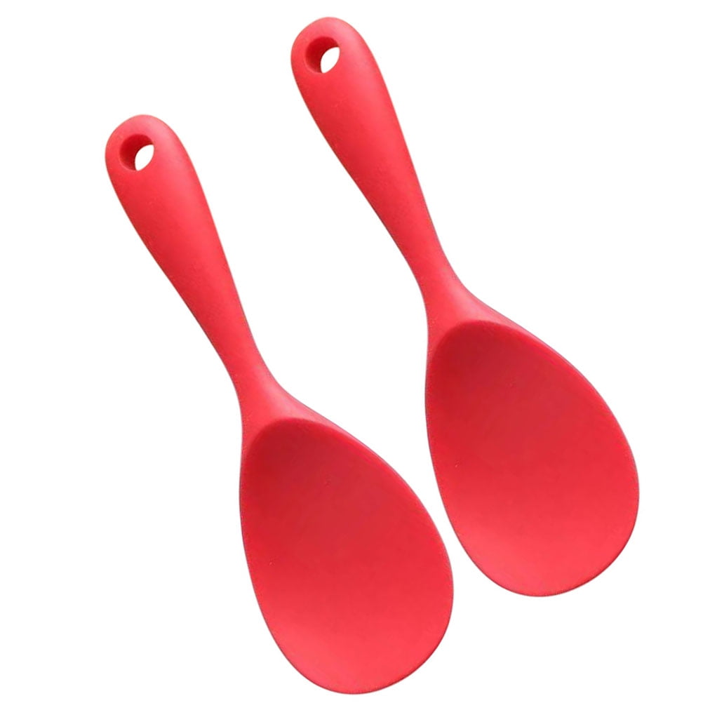 2Pcs Rice Paddle Spoon Non Silicone Rice Spatula Heat Resistant Rice ...