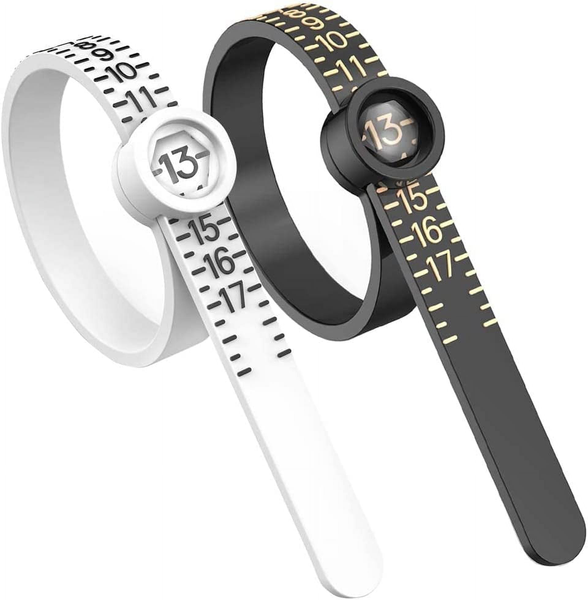 2Pcs Ring Sizer Measuring Tool Reusable Finger Size Gauge Measure Set ...