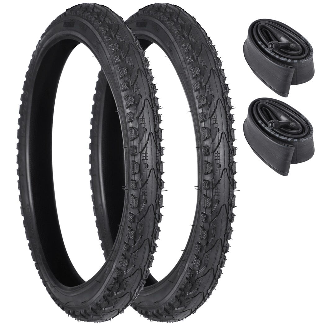 2Pcs Road Bike Tires with Bike Tubes, Bicycle Tires with Valve and Rim ...
