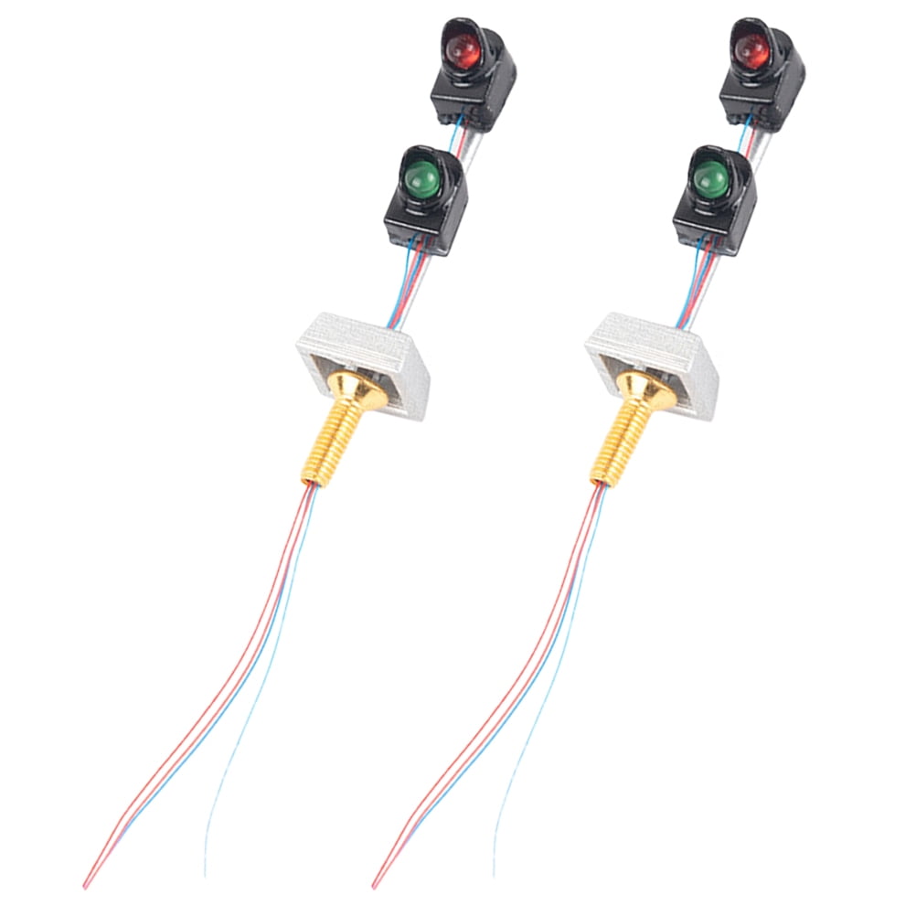 2Pcs Road Signal Light Model Sand Table Building Material Miniature ...