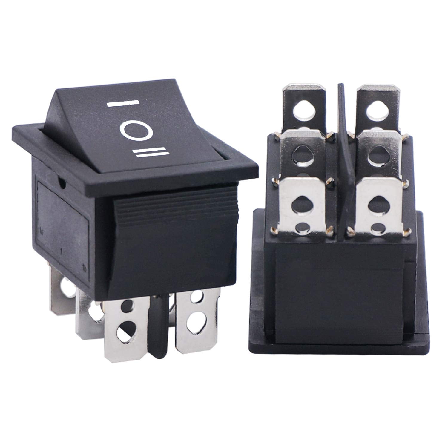 /2Pcs Rocker Switch 6 Pins 3 Position ON/Off/ON AC 10A/125V 6A/250V ...