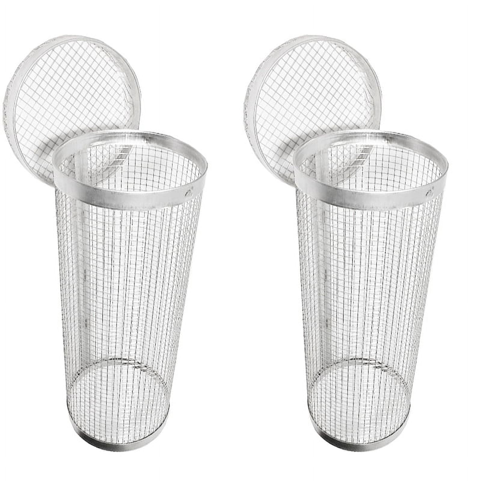 2Pcs Rolling Grill Basket Stainless Steel Wire Mesh Cylinder Grilling ...