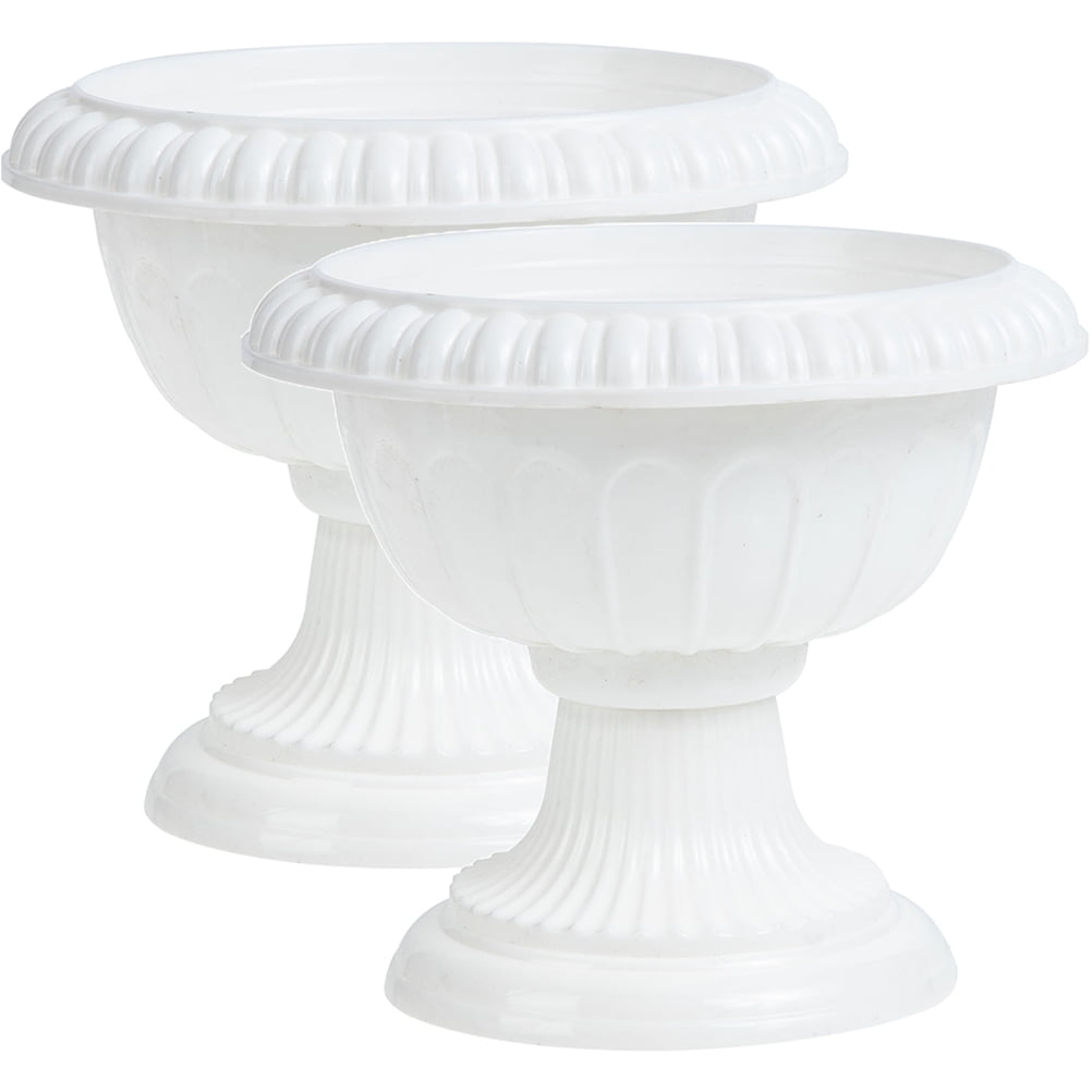 2Pcs Roman Flower Pot Vintage Style Urn Planter Classic Traditional ...