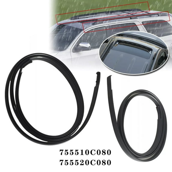 2Pcs Roof Drip Molding Trim Left & Right Side Rubber For Toyota SEQUOIA ...