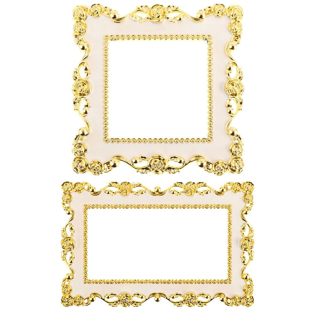 2Pcs Rose Edge Gold Single and Double Plate Home Decor Light Switch ...