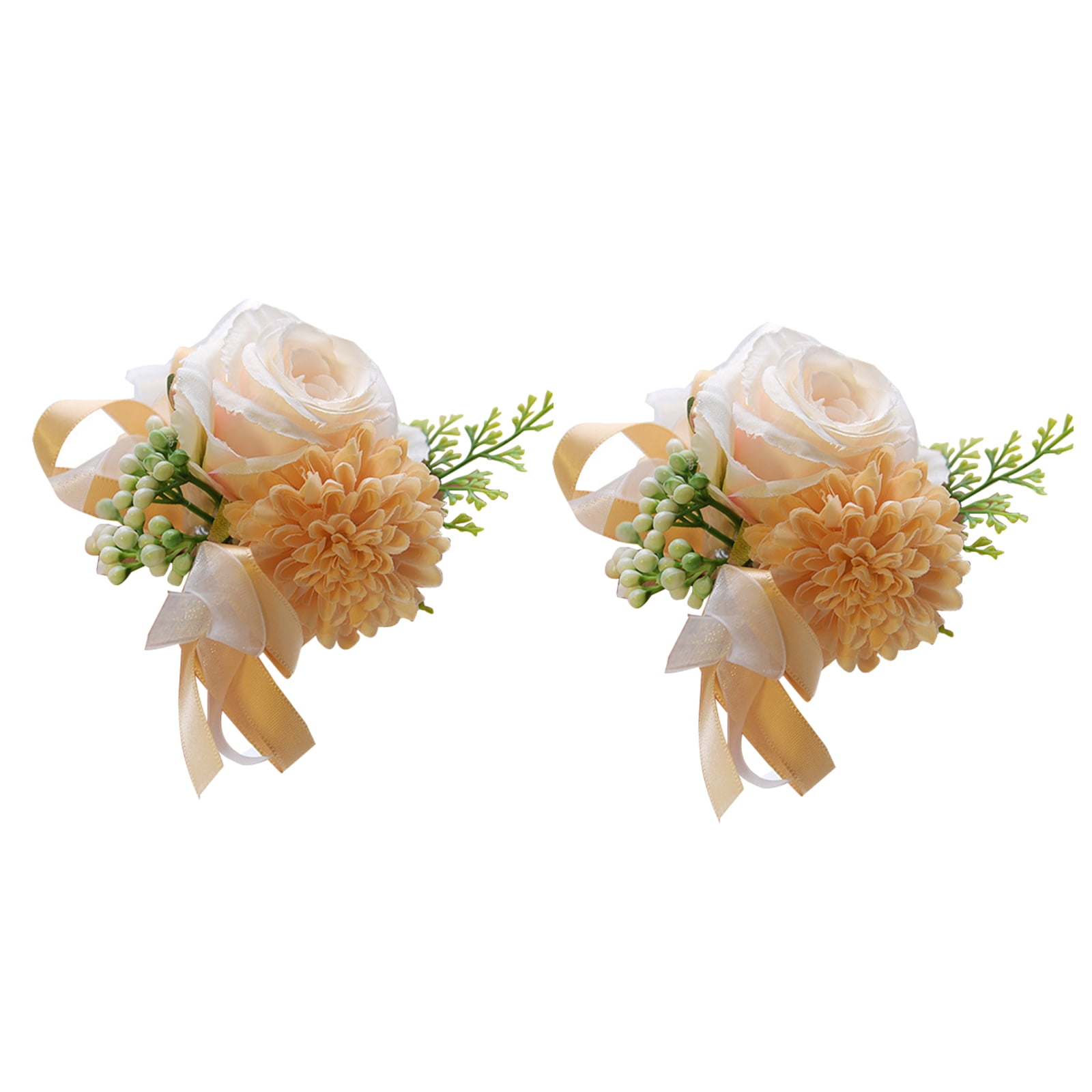 2Pcs Rose Wrist Corsages for Bridal and Bridesmaid, Wedding Bridal ...
