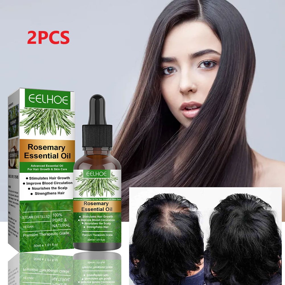 2Pcs Rosemary Oil for Hair Regrowth, Pure Natural Hair & Body Rosemary ...