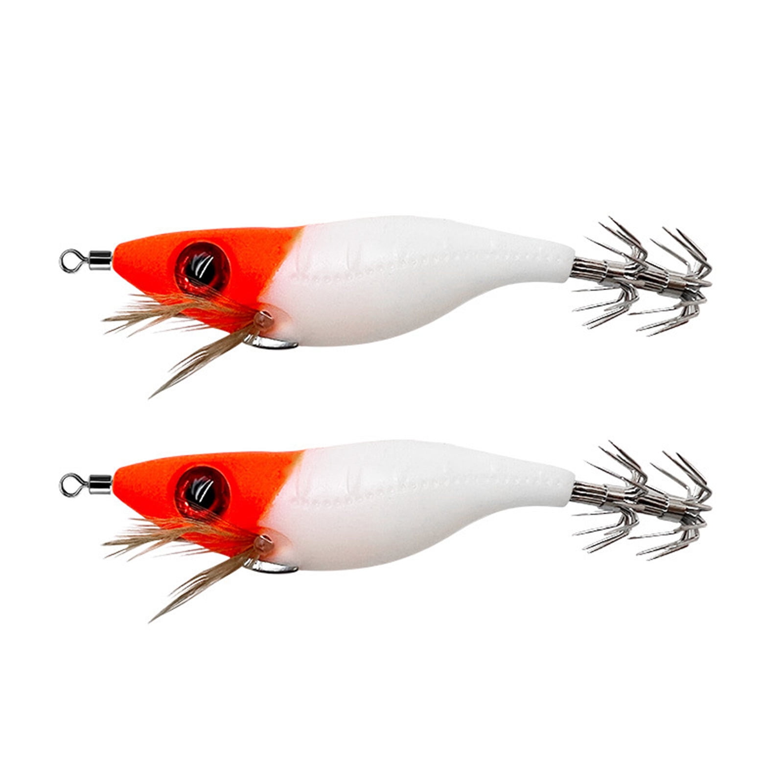 2Pcs Round Belly Fishing Squid Jigs Lures Squid Jigs Lures Baits Set ...