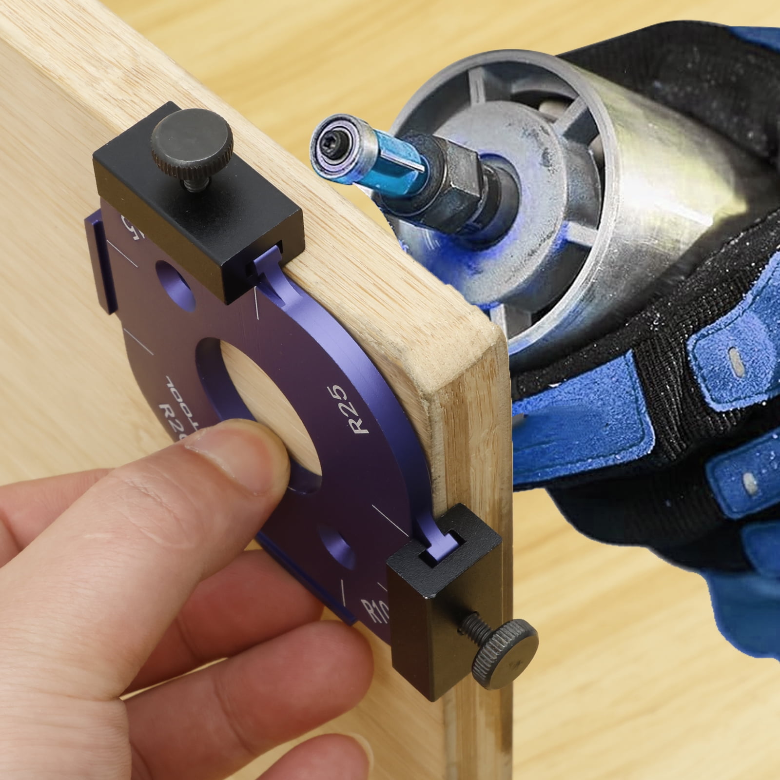 2Pcs Round Corner Radius Template Aluminium Round Corner Router ...