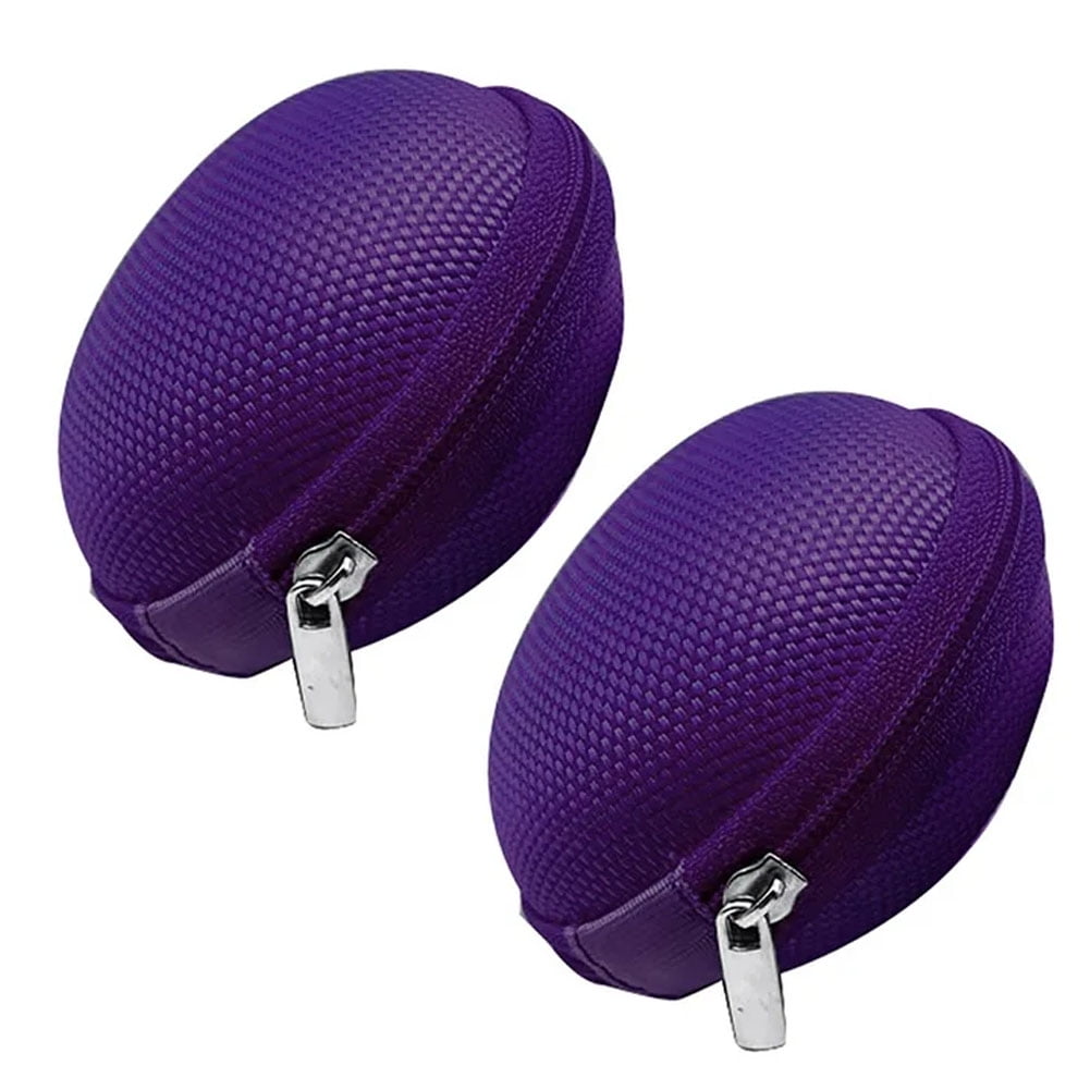 2Pcs Round Earphone Earbud Carrying Case Holder - Lightweight Mini ...