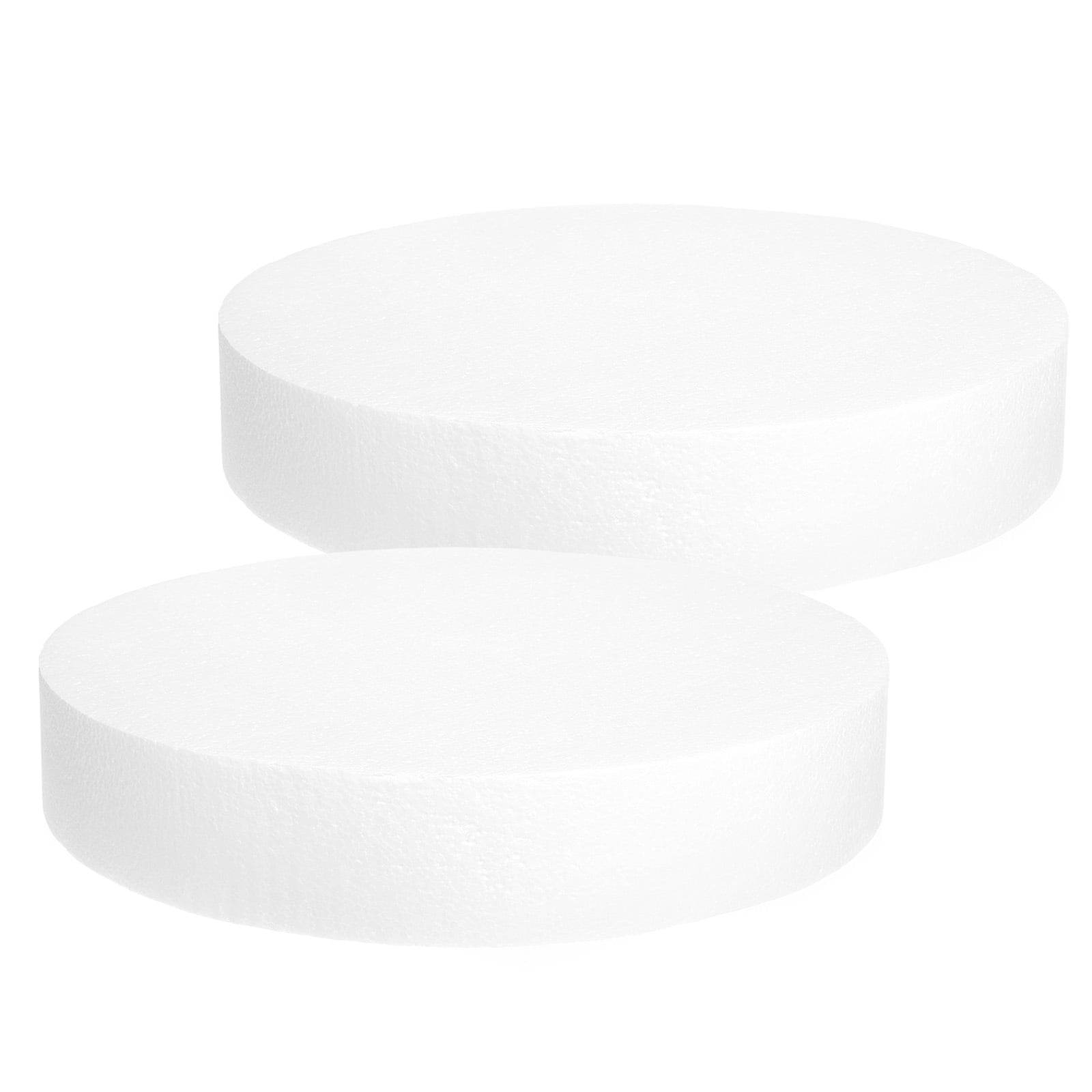 2Pcs Round Foam Cake Dummy, 12" x 2" Circle Dummy Cake Set for Birthday ...