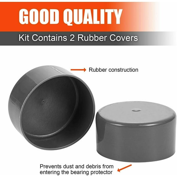 2Pcs Rubber Cap Dust Covers Car Wheel Hub Cap Dust Cover Replacement ...