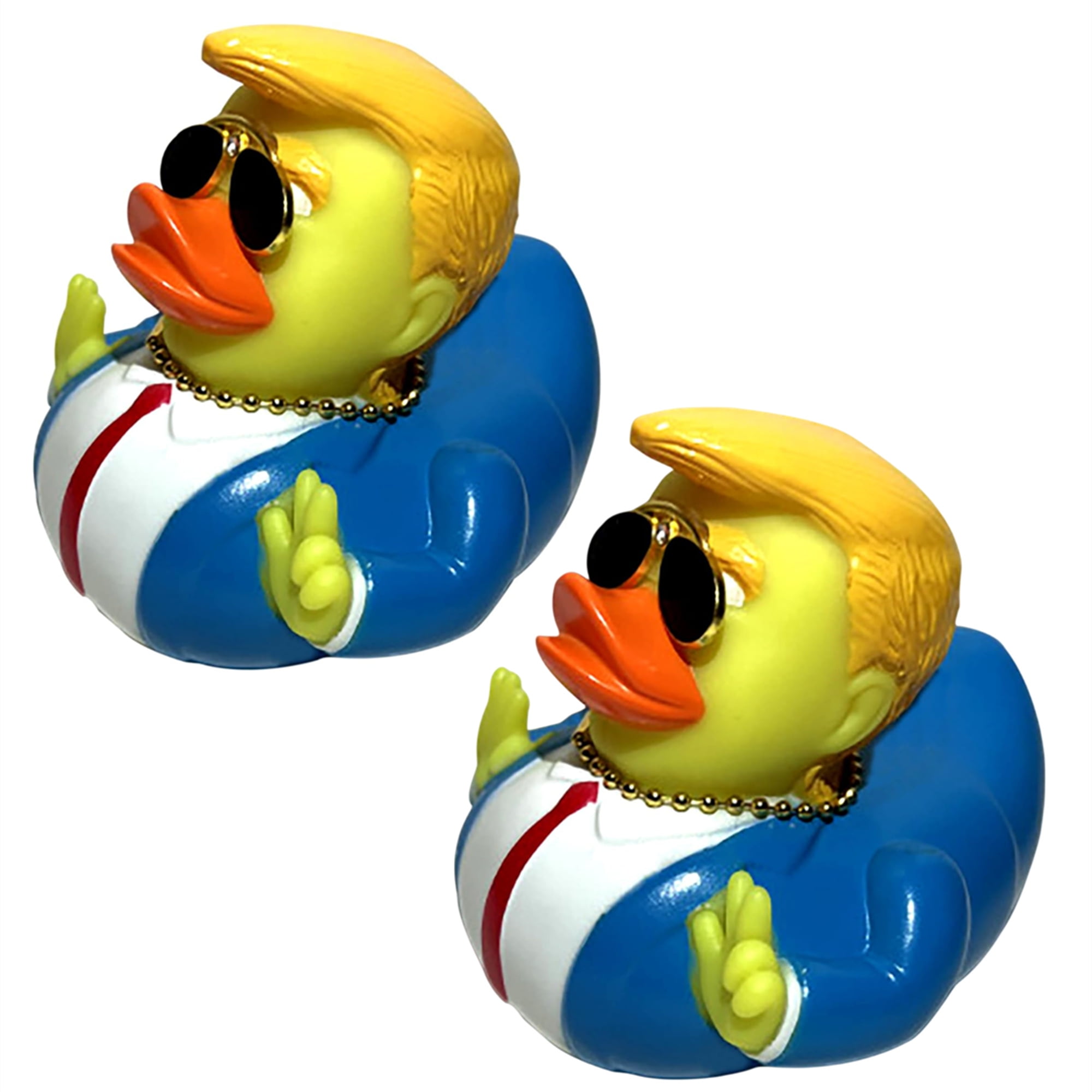 2Pcs Rubber Ducks Baby Bath Toys Trump Rubber Ducks Bath Toys for Kids ...