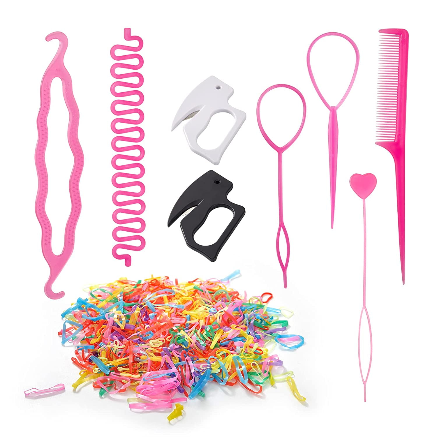 2Pcs Rubber Hair Band Remover Cutter, 6Pcs DIY Hair Design Styling Tool ...