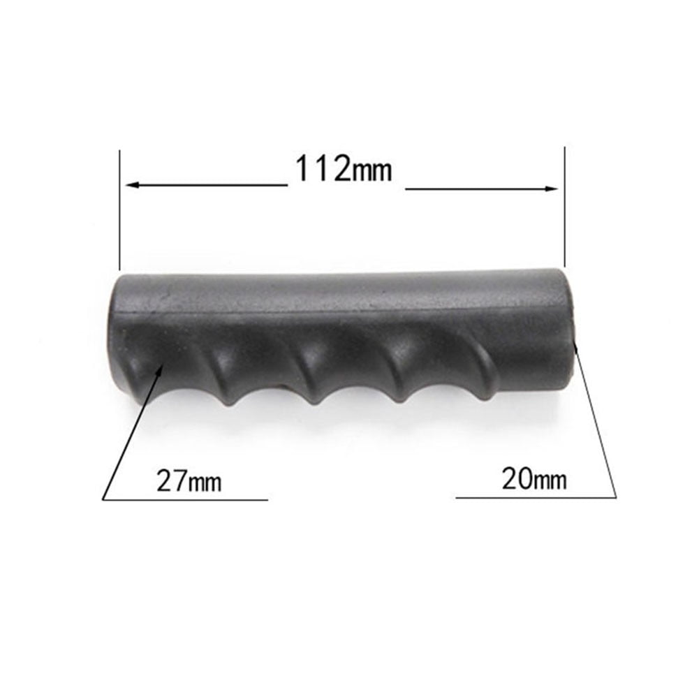 2Pcs Rubber Handles,Fingerprints Round Tubes Black Replacement ...