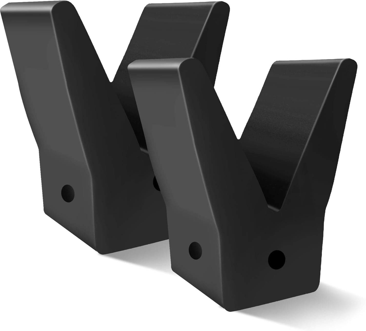 2Pcs Rubber Transom Saver V-Block with Mounting Hole, 2" Boat Trailer ...