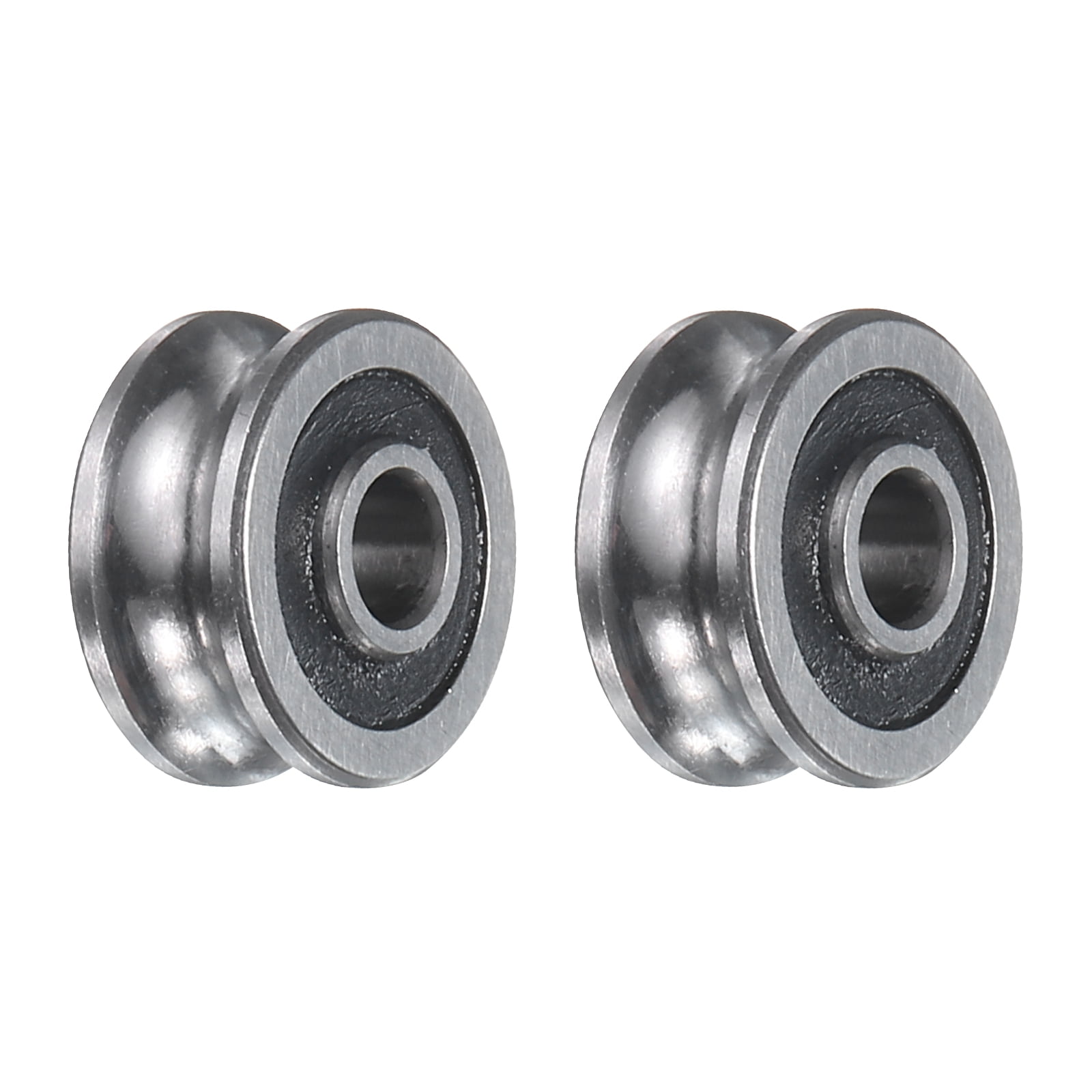 2Pcs SG10 Deep U Groove Ball Track Guide Bearing 4mmx13mmx6.5mm, Silver ...