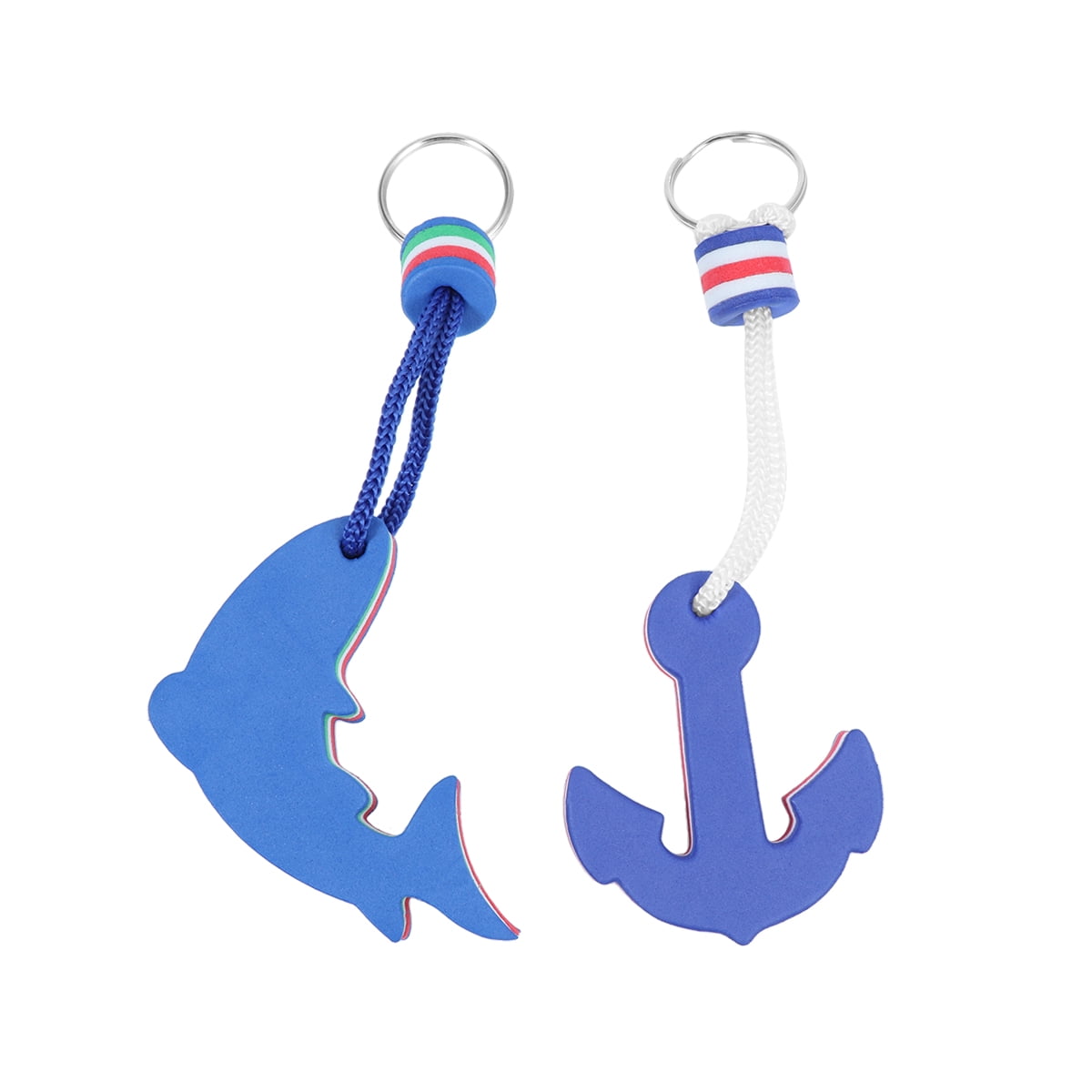 Blue EVA Floating Key Chain with Dolphin and Anchor Shapes for Water ...