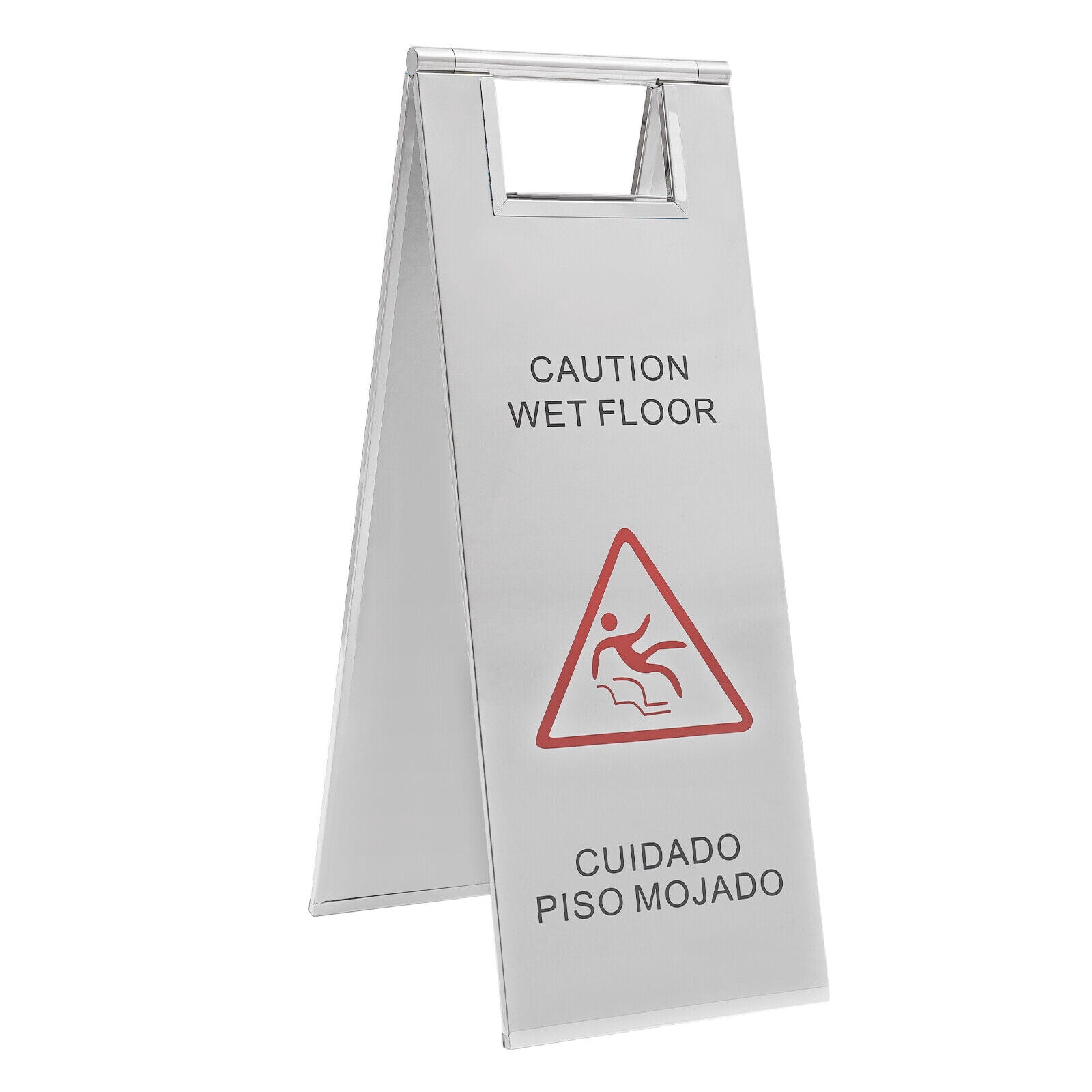2Pcs Safety Warning Sign, Caution Wet Floor Sign, Stainless Steel Wet ...
