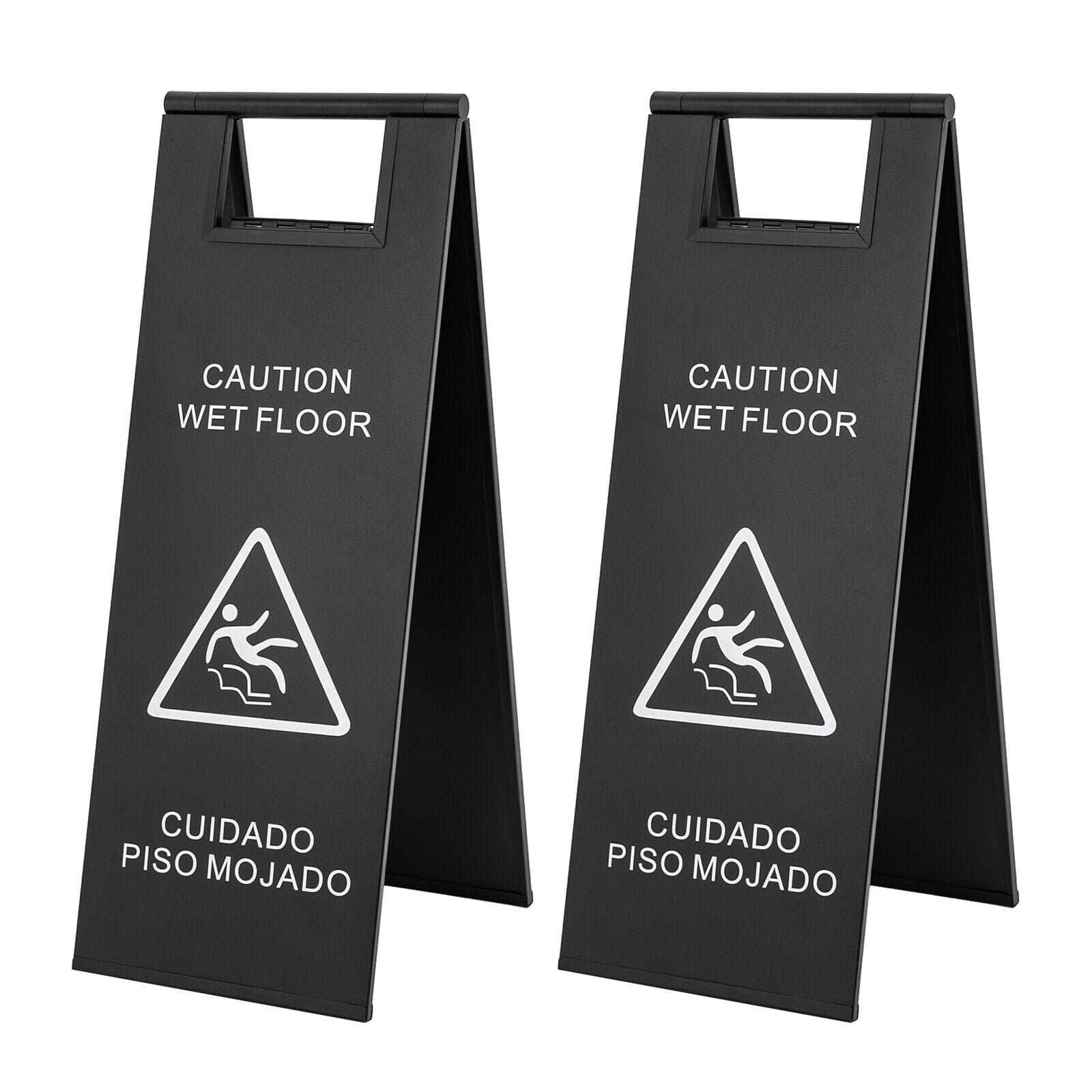 2Pcs Safety Warning Sign - Stainless Steel Wet Floor Sign Caution Wet ...