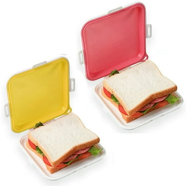 Sandwich Containers, Silicone Sandwich Storage with Snap-Off, Sandwich ...