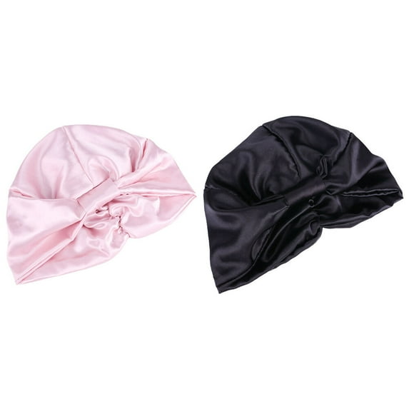 2Pcs Satin Women Night Sleep Hats Sleeping Hats Women Hair Care ...