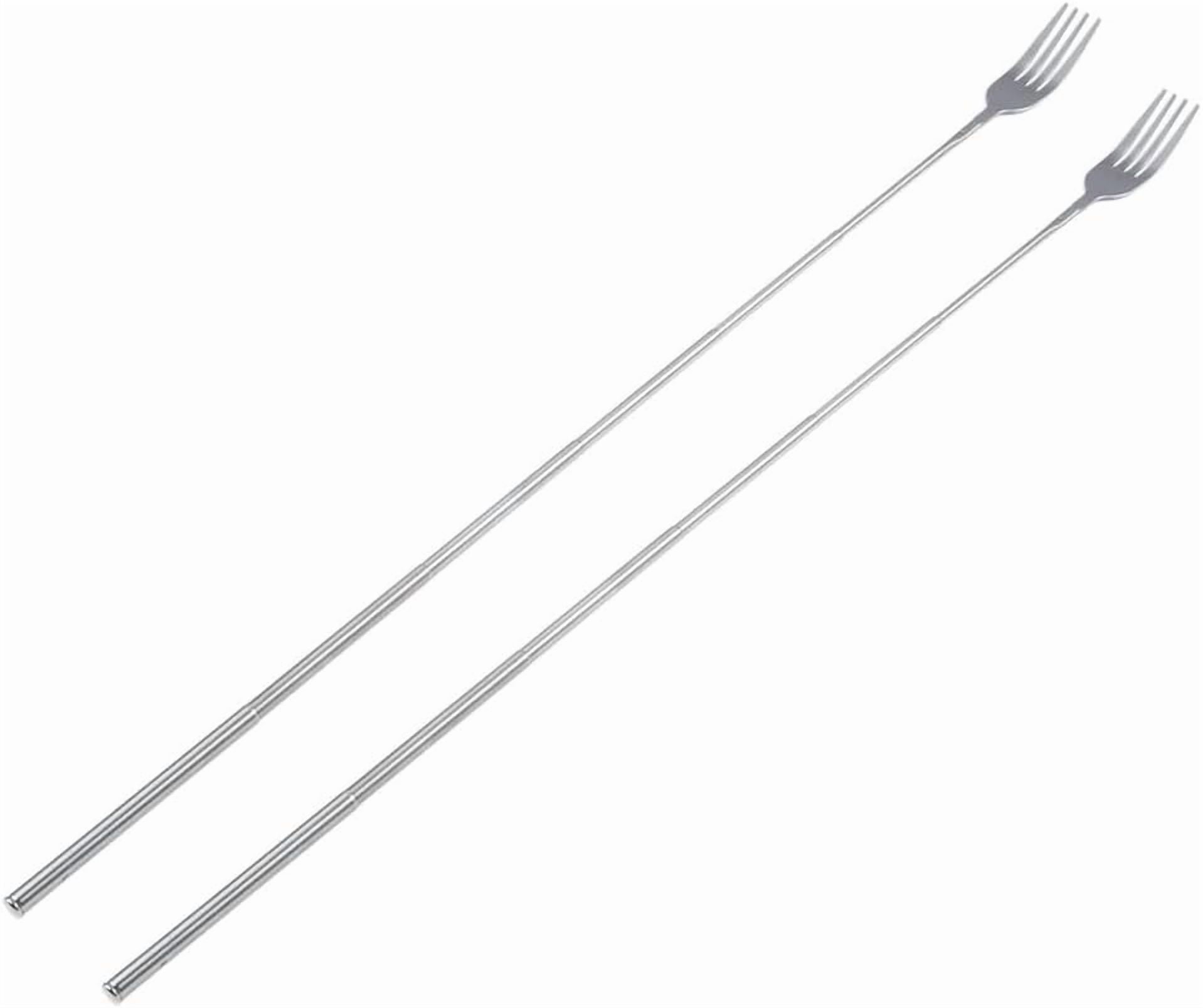 2Pcs Scalable Meat Forks Stainless Steel Carving Fork Barbecue Fork for ...