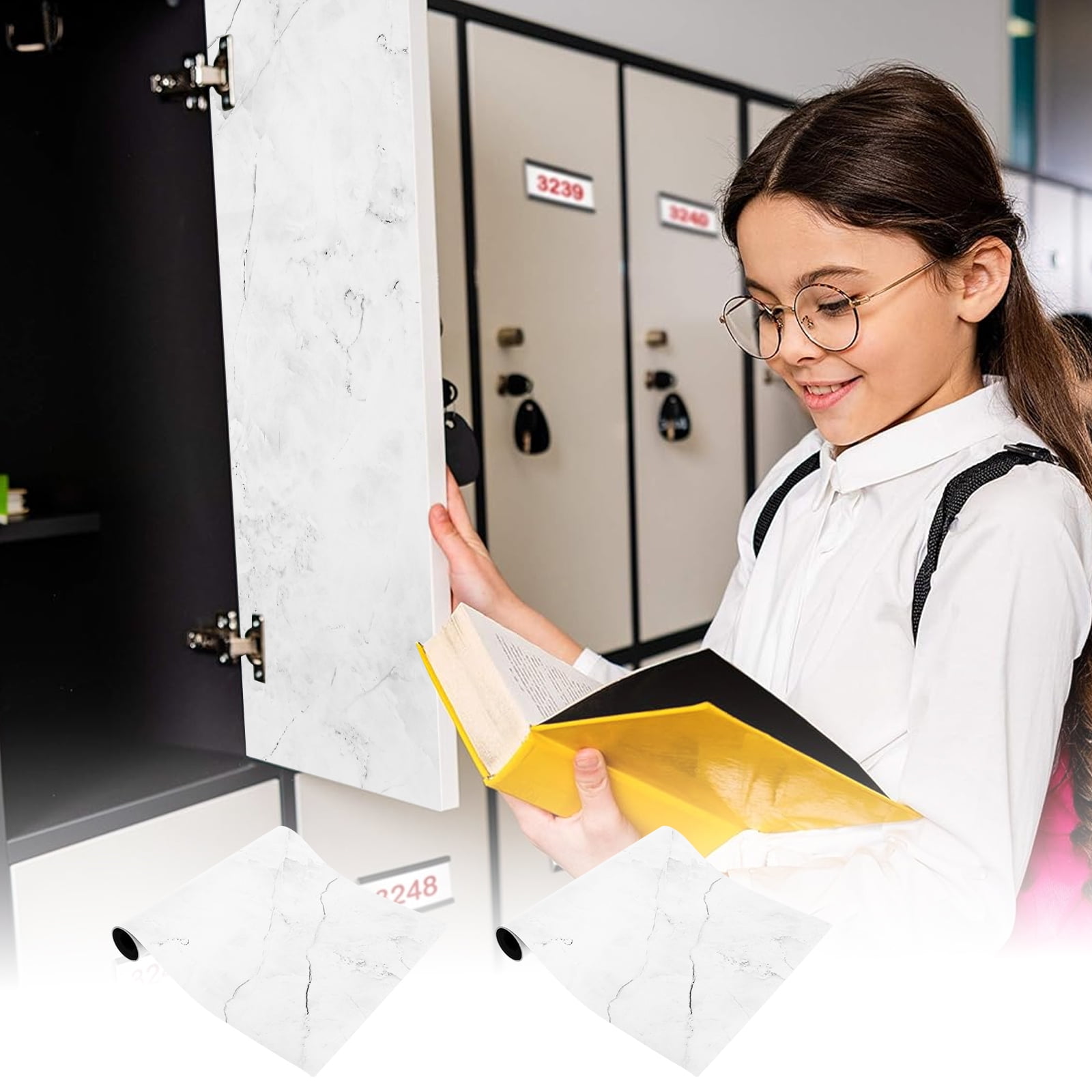 2Pcs School Locker Magnetic Wallpaper Trimmable Magnetic Locker Sheet ...