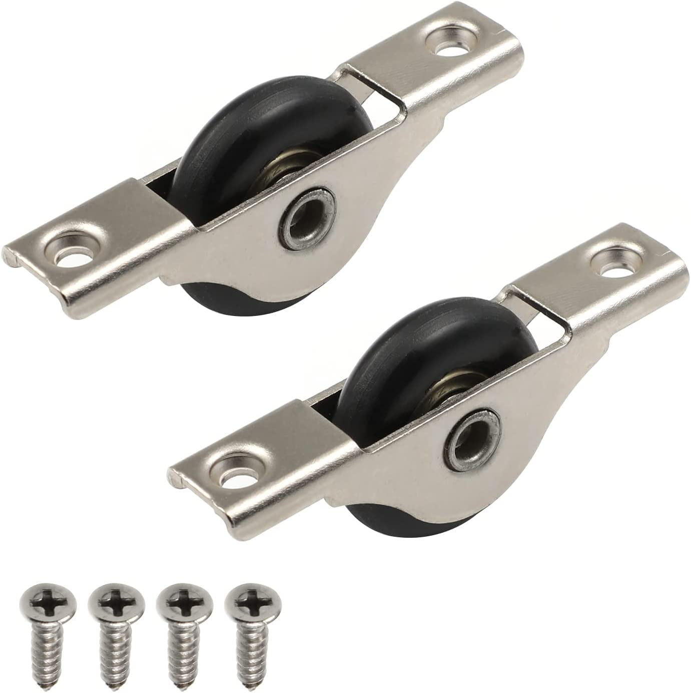 2Pcs Screen Door Rollers 29mm/1.14" Dia White Sliding Wheel ...