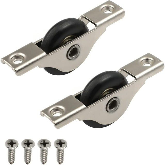 2Pcs Screen Door Rollers 29mm/1.14" Dia White Sliding Wheel ...