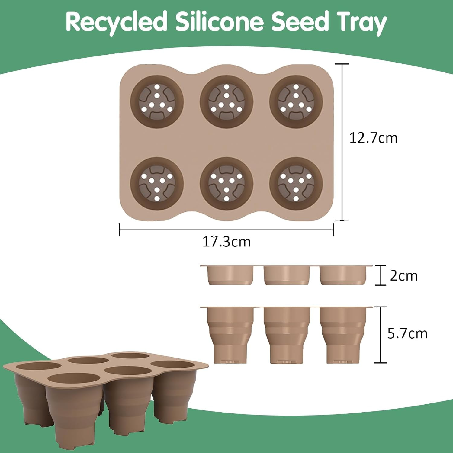2Pcs Seed Starter Trays for Planting Seeds, Seedling Starter Trays with ...
