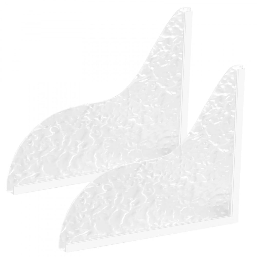 2Pcs Self- Adhesive Shower Splash Guard Acrylic Transparent Bathtub ...