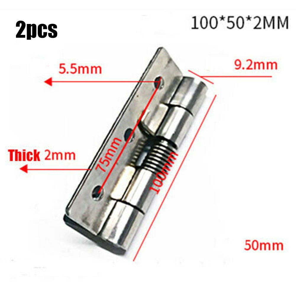 2Pcs Self Closing Stainless Steel Spring Door Hinge Hardware 1/1.5/2/2 ...