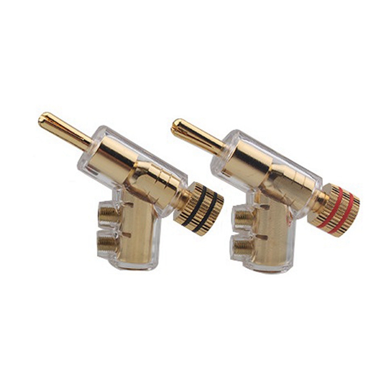 2Pcs Self-Locking Banana Plug Y-Shaped Adapter Hi-End Copper Speaker ...