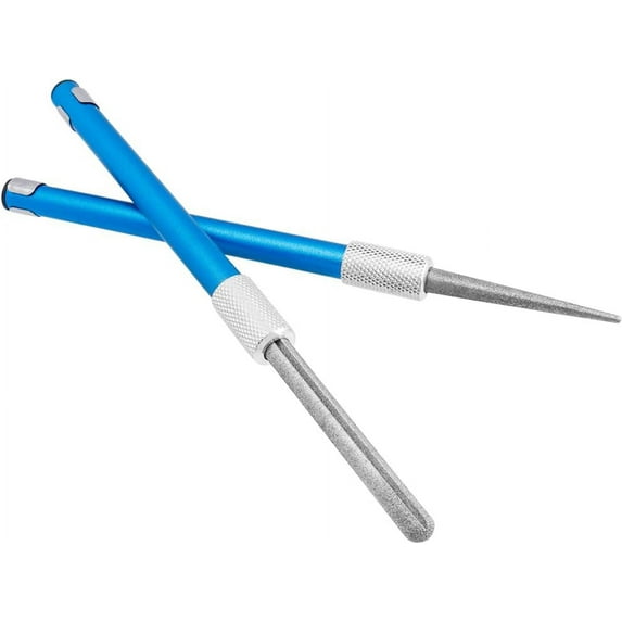 2Pcs Serrated Knife Sharpener, Retractable Diamond Sharpening Rod ...