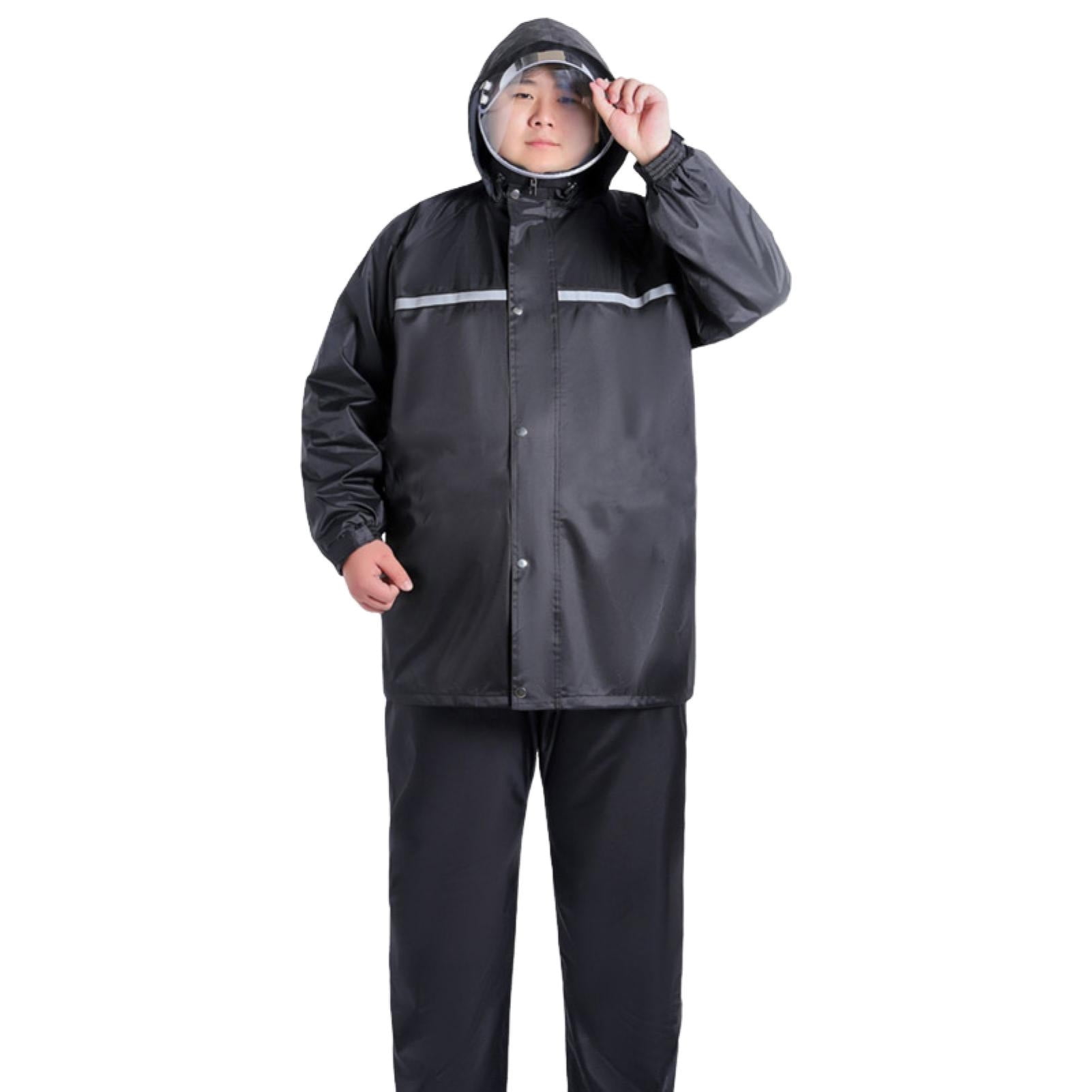 2Pcs/Set Adults Rain Suit Waterproof Breathable High Visibility ...