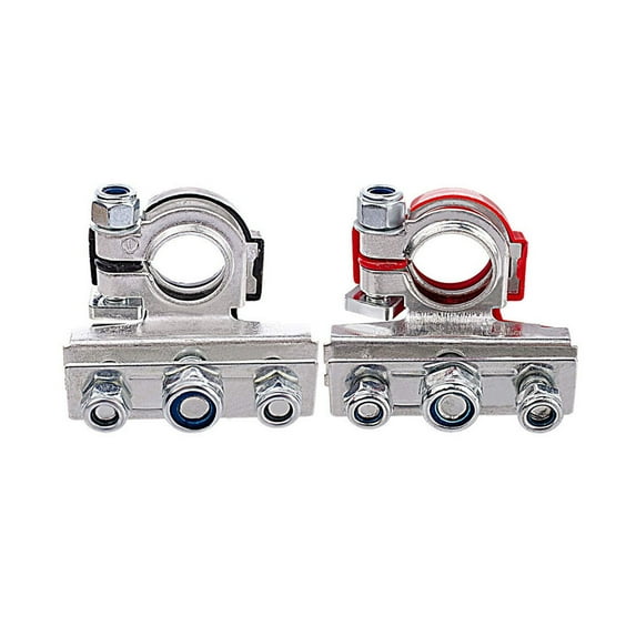 2Pcs/Set Automotive Terminals Wearproof Copper Plated Terminal Adapters ...