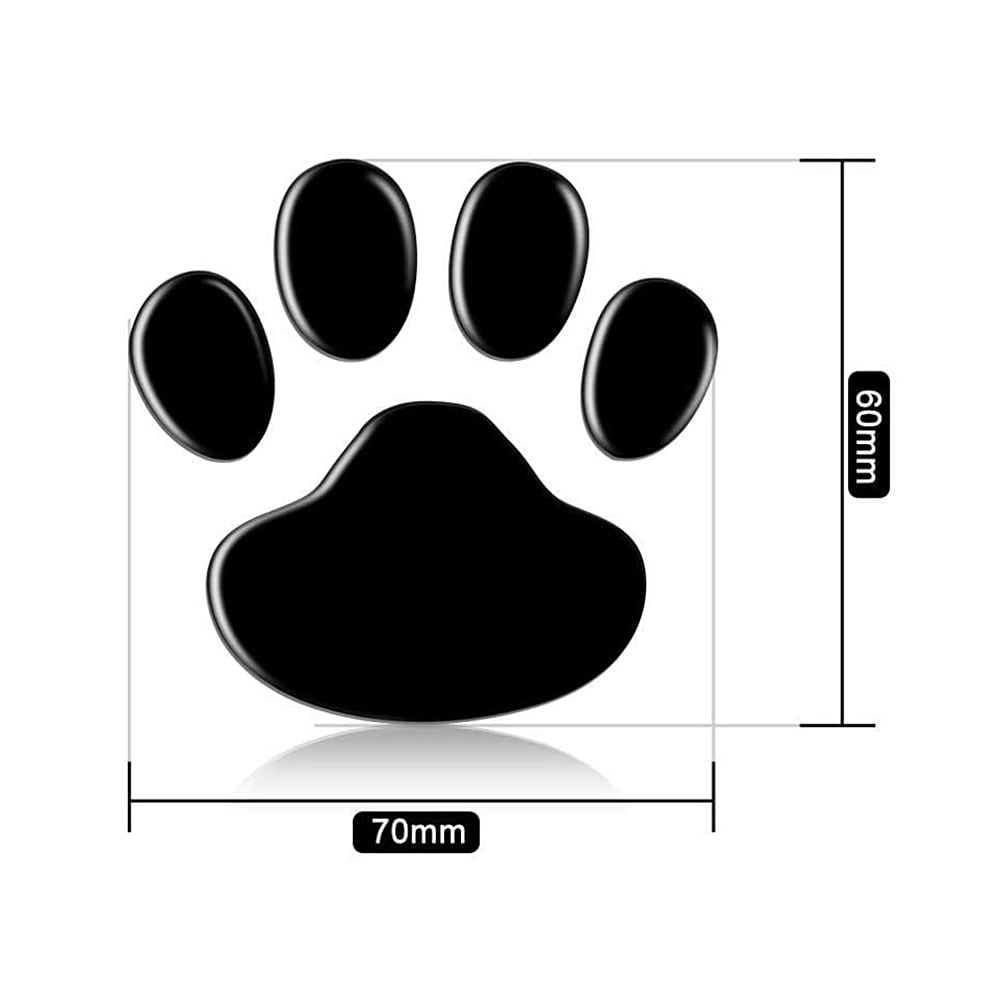2Pcs/Set Car Sticker Cool Design Paw 3D Animal Dog Foot Prints ...