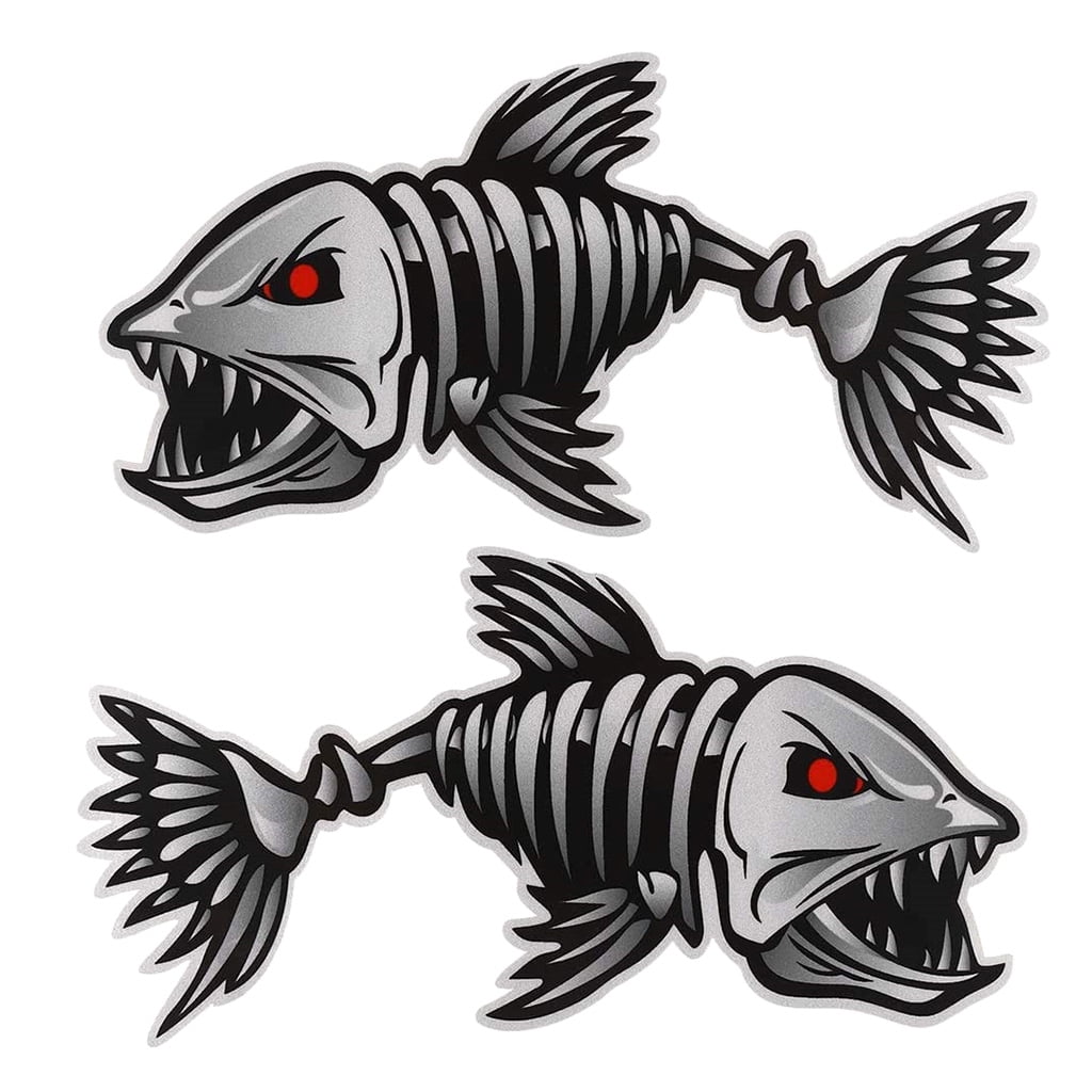 2Pcs/Set Fishing Boat Decals Sticker Auto Sticker Boat Stickers for ...